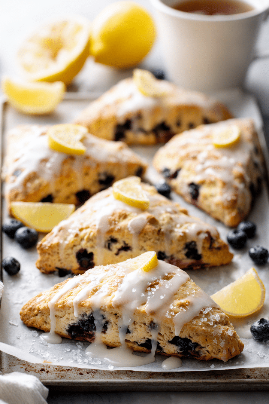 Lemon Blueberry Scones Recipe – Soft, Zesty & Easy to Bake