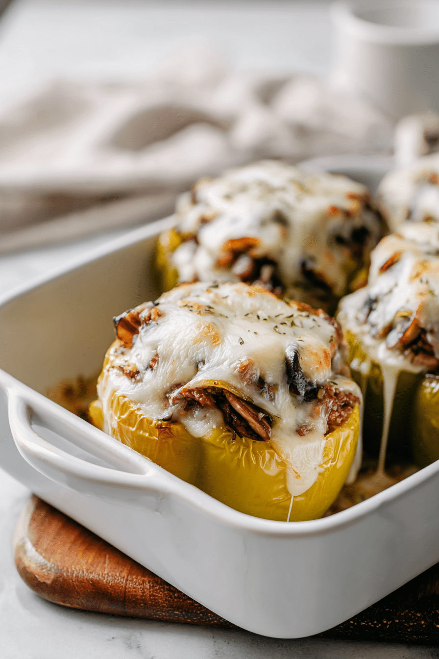 Philly Cheesesteak Stuffed Peppers – Easy & Cheesy Recipe