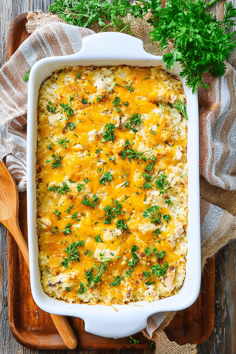 Cheesy Chicken and Rice Casserole